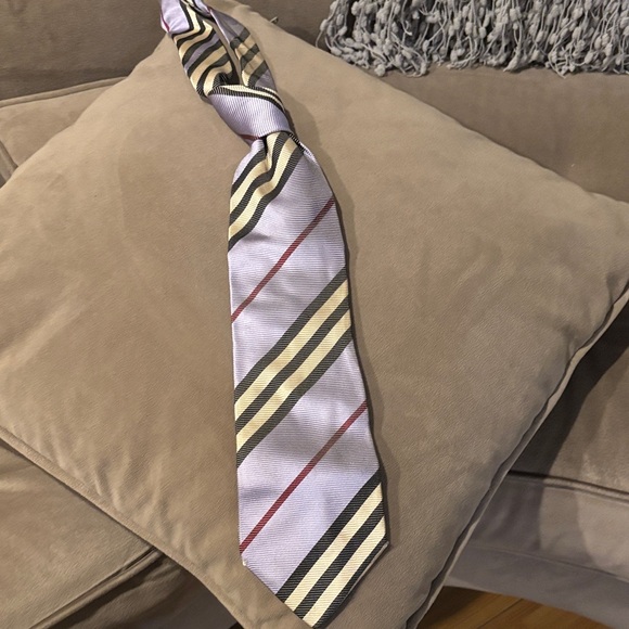 Burberry | Accessories | Burberry Striped Tie Black Cream Red | Poshmark